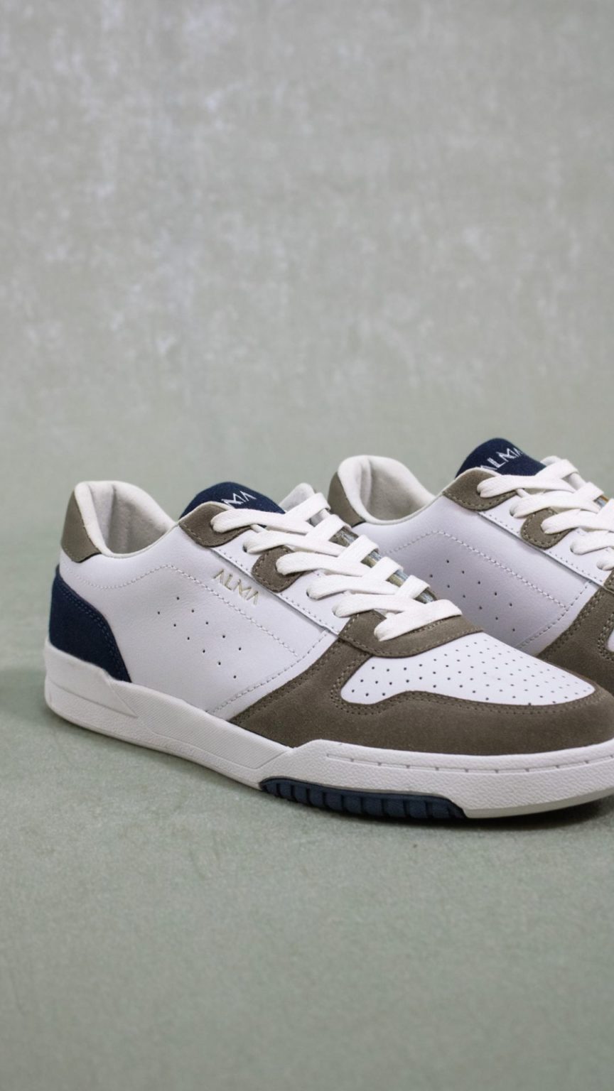 Cameron - Basket blanche en cuir