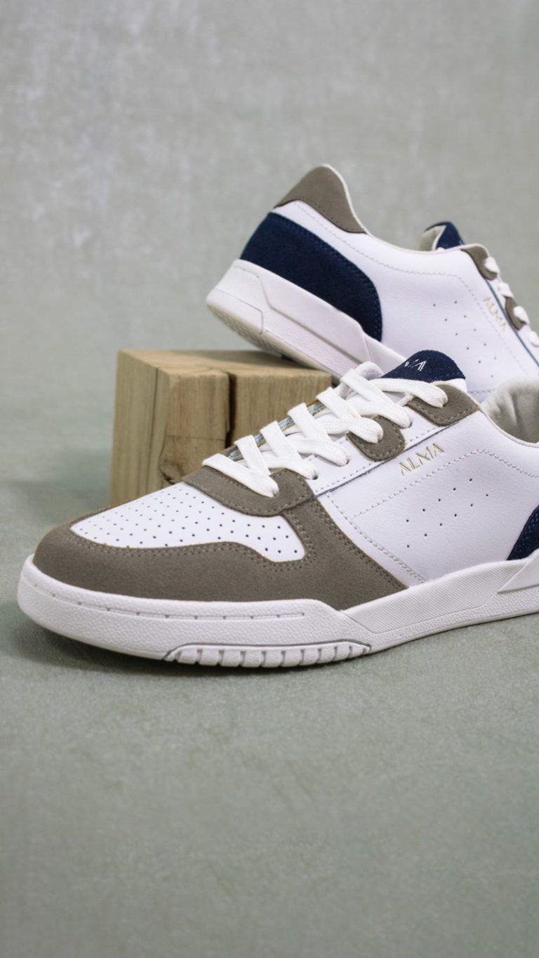 Cameron - Basket blanche en cuir